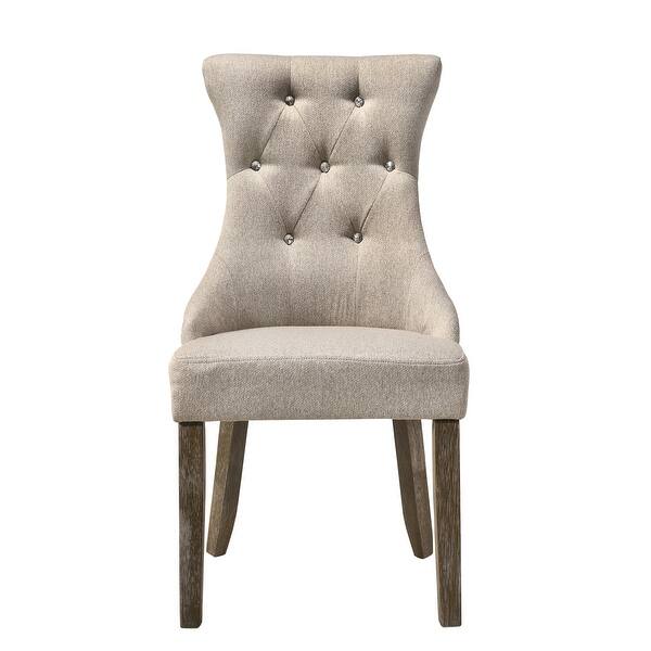 Bennington Beige and Reclaimed Grey Tufted Back Side Chairs (Set of 2 ...
