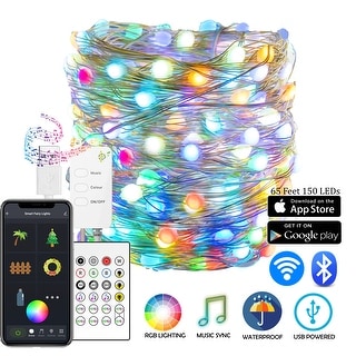 Smart App Fairy String RGB Christmas Lights WiFi + Bluetooth Indoor ...