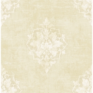 Seabrook Designs Creswell Damask Unpasted Wallpaper - Bed Bath & Beyond ...