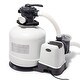 Intex 3000 GPH Sand Filter Pump & Plunger Valves (2 Pack) for Above ...