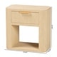 Beauford Grasscloth 1-Drawer Nightstand with Open Shelf - Woven Texture ...