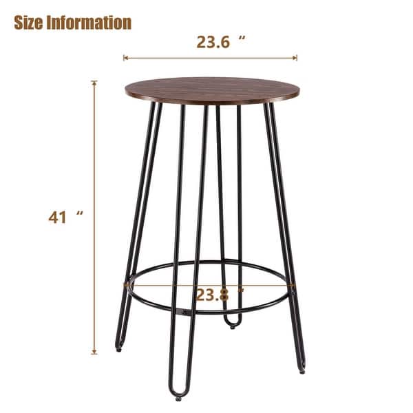 Bar Table Pub Table Bar Height Table Tall Bistro Round Bar Dining Table ...