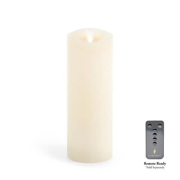 LUMINARA - Real-Flame Effect 3" X 8.5" Pillar LED Candle - Bed Bath ...