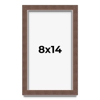 8x14 Shadow Box Frame Brown | 1.125 inches Deep Real Wood Rustic - Bed ...