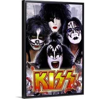 "KISS ()" Black Float Frame Canvas Art - Bed Bath & Beyond - 25509589