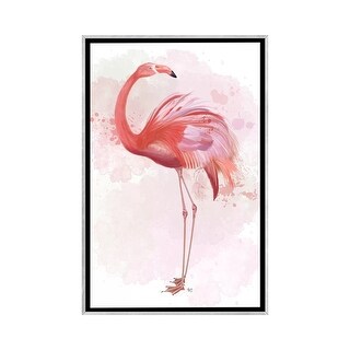 iCanvas "Fluffy Flamingo 3" by Fab Funky Framed - Bed Bath & Beyond ...