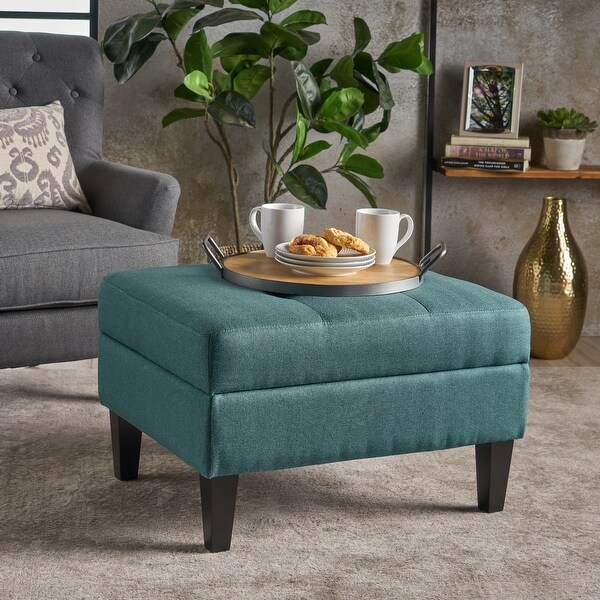 Zahra Tufted Fabric Storage Ottoman by Christopher Knight Home On Sale Bed Bath Beyond 14056677