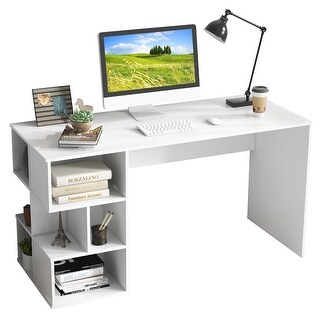 Costway Extendable Computer Desk Reversible Home Office Desk Study - On ...