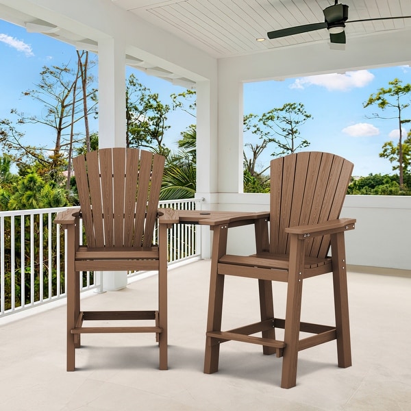 Outdoor Tall Adirondack Chair Set of 2 with Connecting Tray On Sale Bed Bath Beyond 36912515