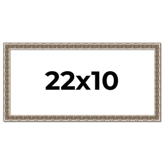 22x10 Frame Silver Versailles Ornate Solid Wood Picture Frame | 1 Inch ...