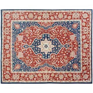 Boho Chic Ziegler Rubin Red/Blue Wool Rug - 8'10'' x 12'2'' - 8 ft. 10 ...