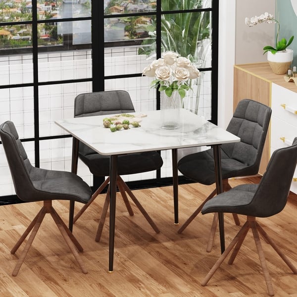 dining room table marble effect