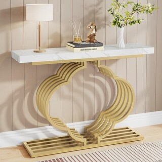 Modern Gold Console Entryway Table, 41 Inches - Bed Bath & Beyond ...