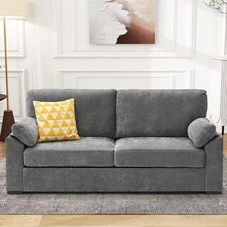 80 Inch Sofa, Chenille Sofa, Comfy Couch Sofa, 2 Seater Couch with 2 ...