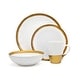 Onyx Gold Banded 4 Piece Dinnerware Set, Service For 1 - Bed Bath ...