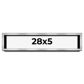 28x5 IN Shadow Box Frame Silver | 1.375 Inches Deep Real Wood - Bed ...