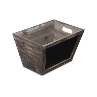HomeRoots Rustic Wooden Storage Box with Chalkboard - Bed Bath & Beyond ...