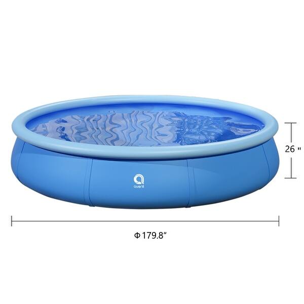 Avenli 15-feet Large Summer Inflatable Swimming Pool Above Ground Pool ...