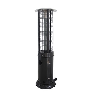 AZ Patio Heaters Round Commercial Glass Cylinder Patio Heater in Black ...