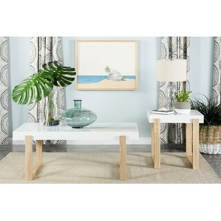 Pala Coffee And End Table Set White High Gloss - Bed Bath & Beyond ...