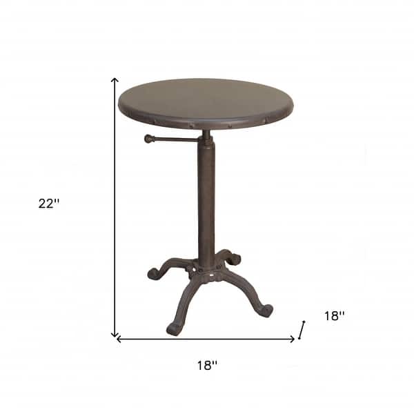 22" Industrial And Inustrial Iron Round End Table - Bed Bath & Beyond ...