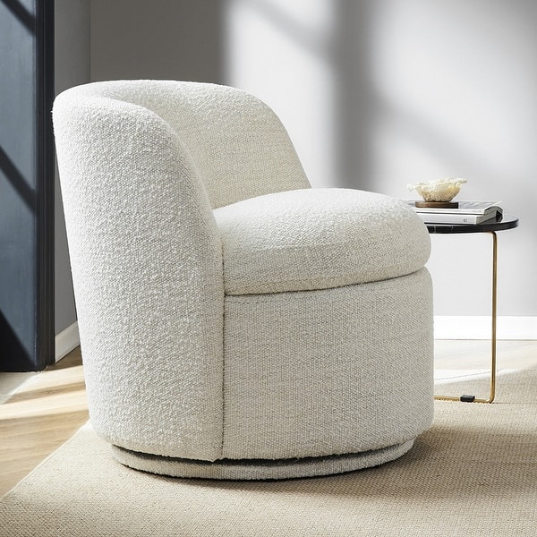 Shawn Swivel Accent Chair Boucle - On Sale - Bed Bath & Beyond - 38402516