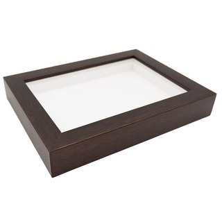 14x14 Shadowbox Wood Frames - Brown DEEP Shadow Box with a Display ...