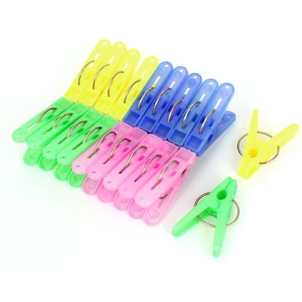 Household Multi-color Clothing Towel Hanging Clips Clothes Pins 20 Pcs ...