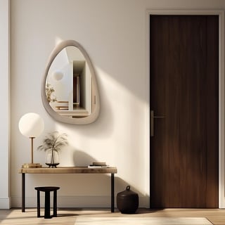 Asymmetrical Decorative Velvet Mirror - Bed Bath & Beyond - 39998983