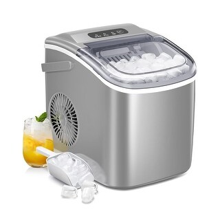Ice Makers Countertop, Portable Machine with Handle,Self-Cleaning Ice ...