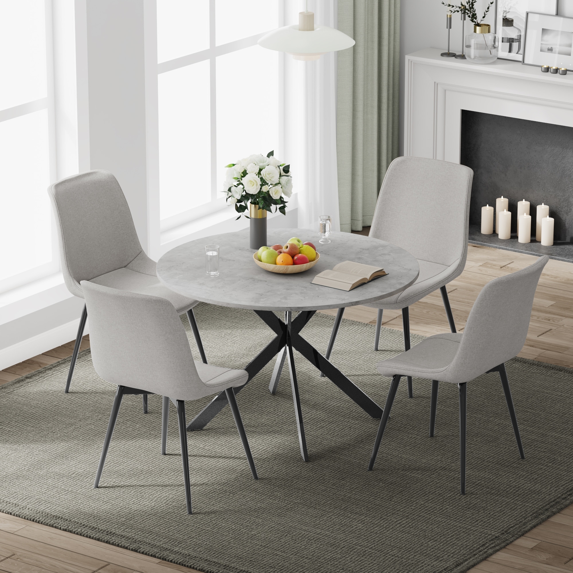 grey dining room table small