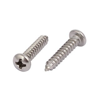M4x20mm 304 Stainless Steel Phillips Round Pan Head Self Tapping Screws ...
