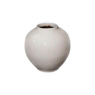 Artissance 9"H Creamy White Ceramic Apple Shaped Pot - Small - 8.6" L x ...