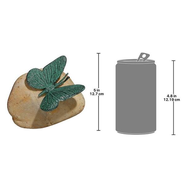 Design Toscano Emerald Verde Butterfly On Rock Statue - Bed Bath ...