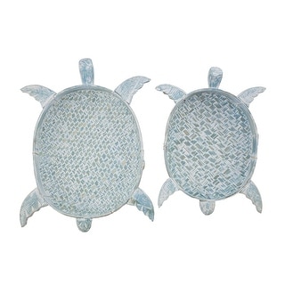 Woven Bamboo Turtle Decorative Baskets Set of 2 - Bed Bath & Beyond ...