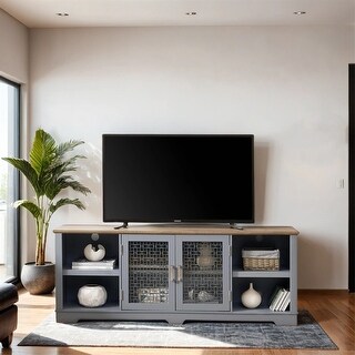 Modern Farmhouse TV Media Stand,Large Home Entertainment Console - Bed ...