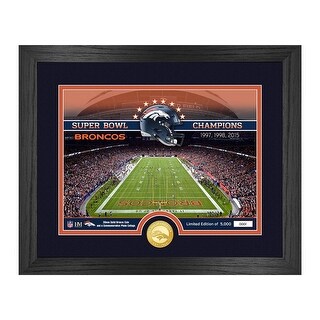 Denver Broncos Stadium Bronze Coin Photo Mint - 13" x 16" - Bed Bath ...