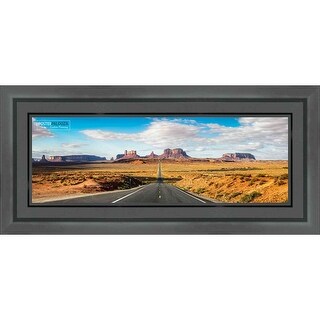 39x13 or Puzzle Traditional Black Complete Wood Panoramic Frame with UV ...
