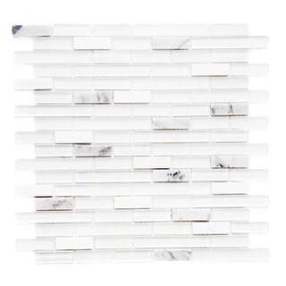 Victory Brick 1x2 Glass Mosaic Tile - Wall & Backsplash - Bed Bath ...