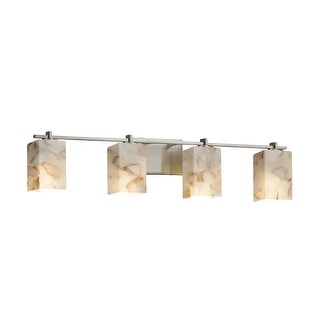 Justice Design Alabaster Rocks! Era 4-light Brushed Nickel Bath Bar ...