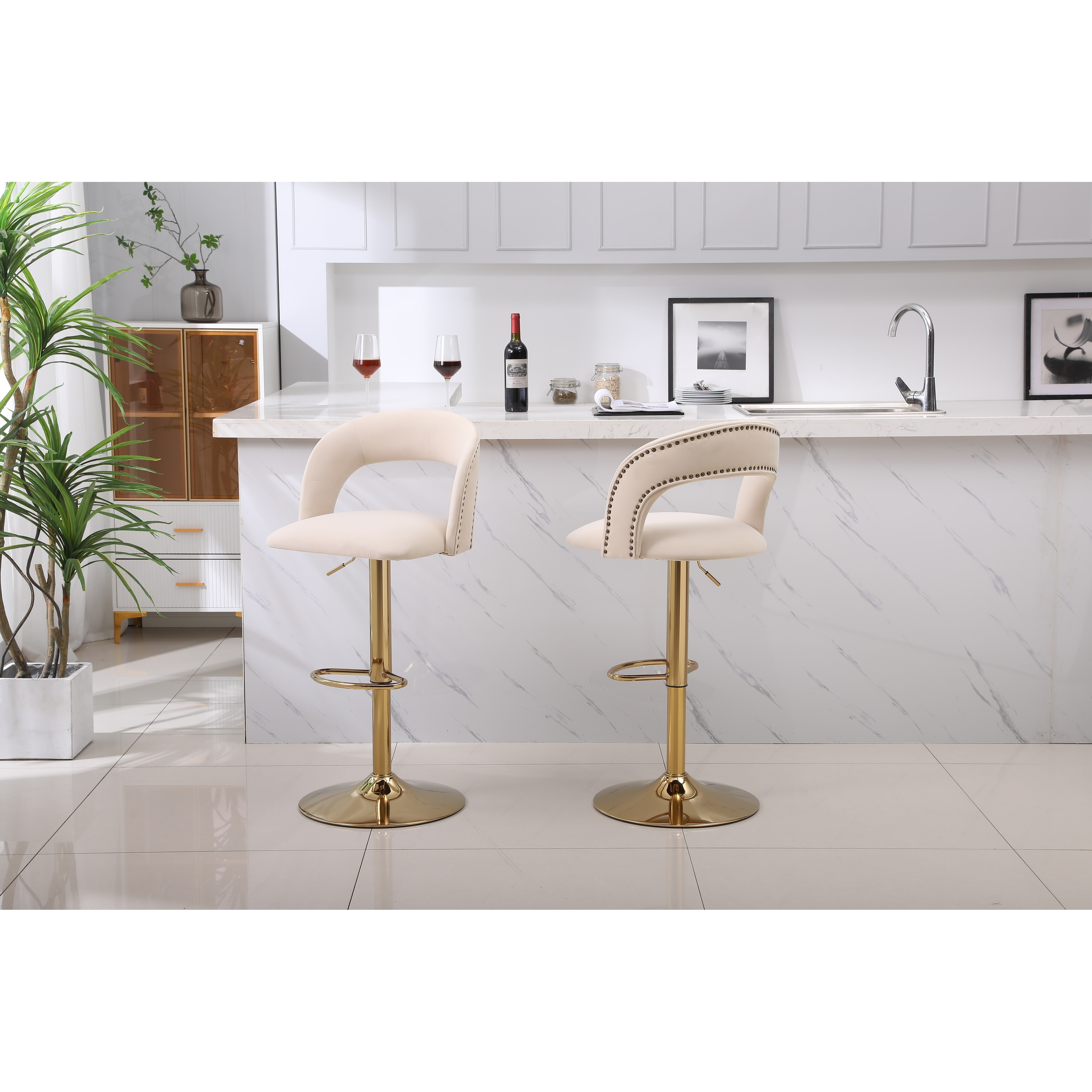 Counter Height Bar Stools Beige Barstools Sets Swivel Dining Chair ...