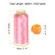 Polyester Embroidery Thread Thread Spools Savers Kit, Fluorescent Pink ...