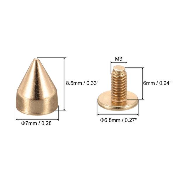 Stud Rivets Metal Screw Back Spikes for DIY - Bed Bath & Beyond - 35798273
