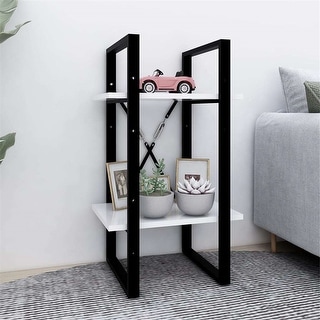 2-Tier Book Cabinet Book Shelfs Srorage Shelf Living Room Chipboard ...