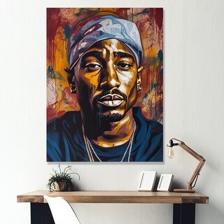 Designart "Tupac King Of Rap I" Celebrity Wall Decor - Bed Bath ...