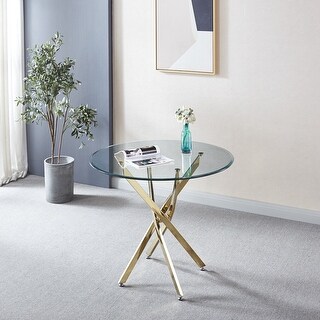 Modern Small Round Glass Table for Dining Room - Bed Bath & Beyond ...