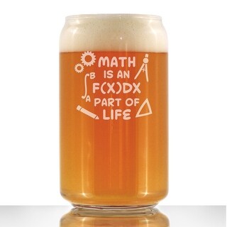 Math Integral - Beer Can Pint Glass - Funny Math Gifts for Math Nerds ...