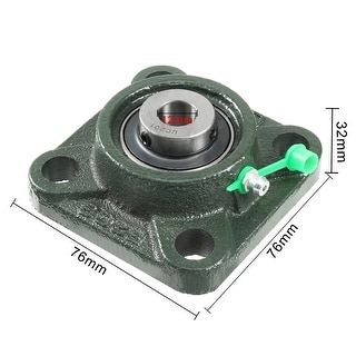 2pcs Pillow Block Bearing UCF201 12mm Mounted Bear Square Flange - Bed ...