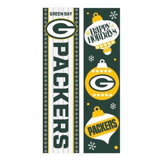 47" Double Sided Seasonal Porch Leaner, Green Bay Packers - 47" x 11.25 ...