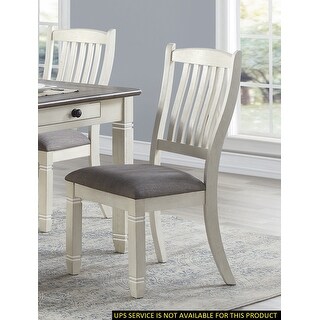 Antique Textured Soild Wooden Upholstery Dining Chairs Set of 2pc ...